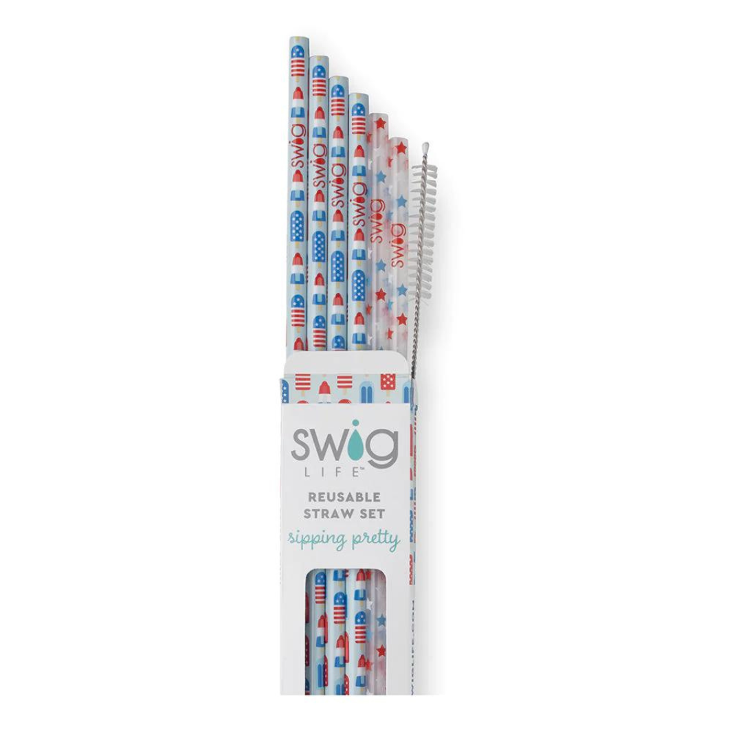 Rocket Pop Reusable Straw Set by Swig Life – Turtle Central Gift Shop
